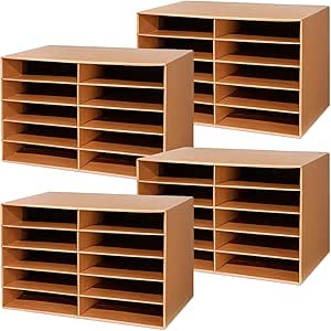 Ireer 4 Pieces Cardboard Paper Organizer, Classroom Mailboxes ...