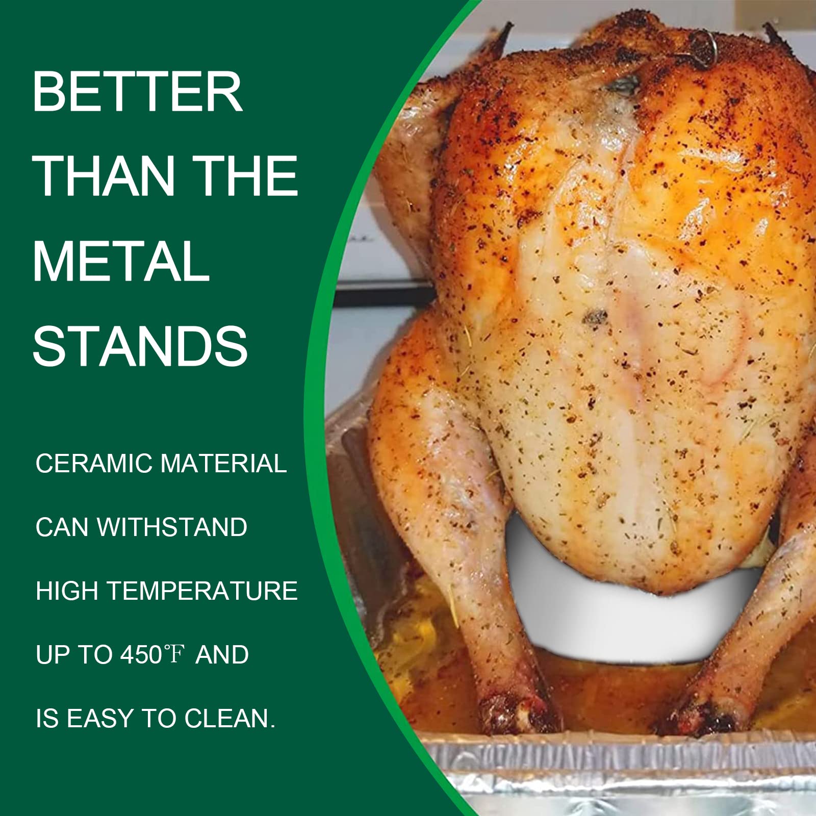 Snapklik.com : Ceramic Chicken Roaster Rack, Beer Can Chicken Holder ...