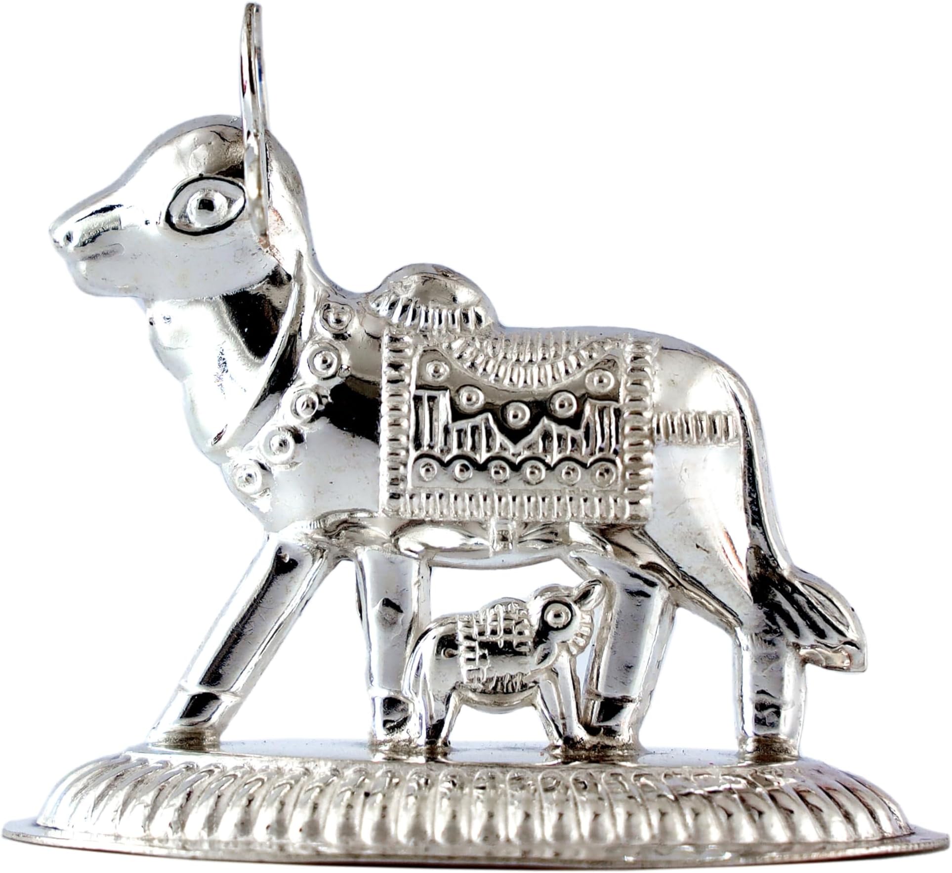 Buy MAA SILVER Pure Silver Kamdhenu Cow and Calf BIS Hallmarked Hollow ...