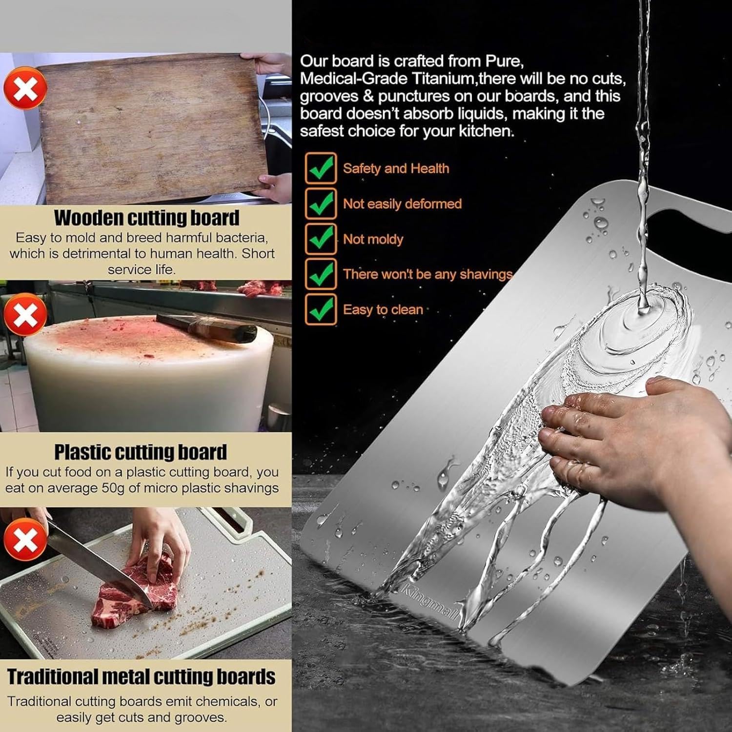 3 Pack Cutting Boards 3 Pack Titanium Cutting Boards - 100% Pure ...