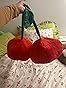 Amazon.com: Beeveer Decorative Cute Cherry Plush Pillow Kawaii Fruit ...