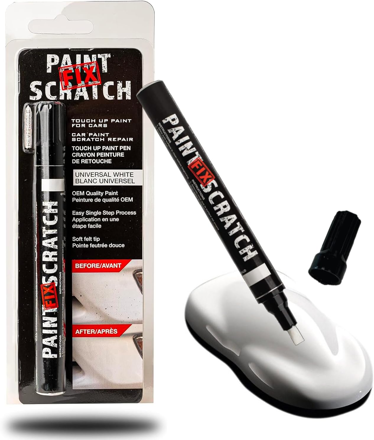 Amazon.com: Scratch Fix® White Touch Up Paint for Cars, Scratch Repair ...