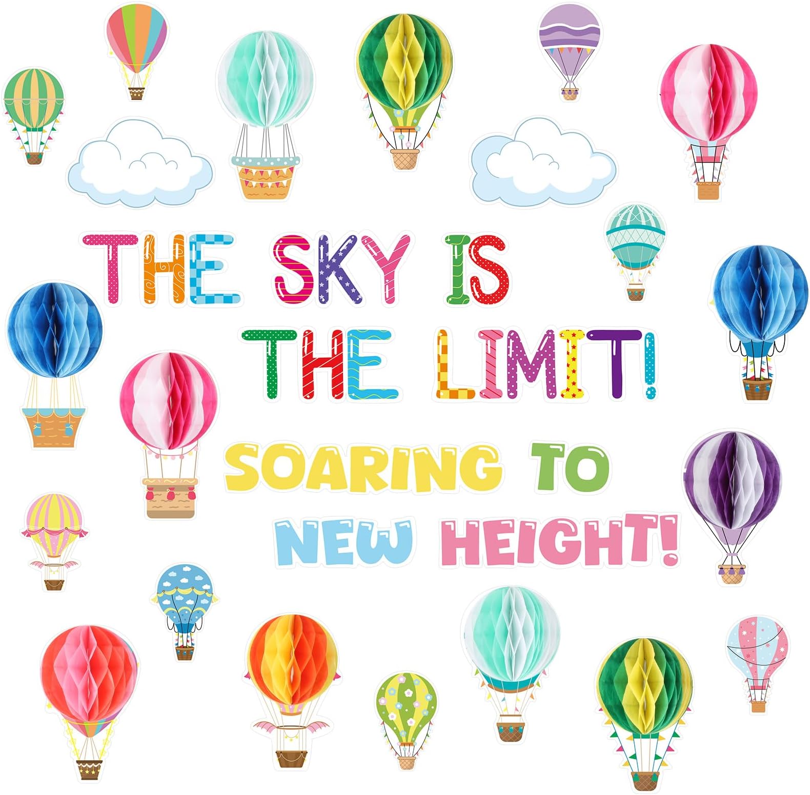 Amazon.com: TaoBary 72 Affirmation Station Bulletin Board Set Hot Air ...