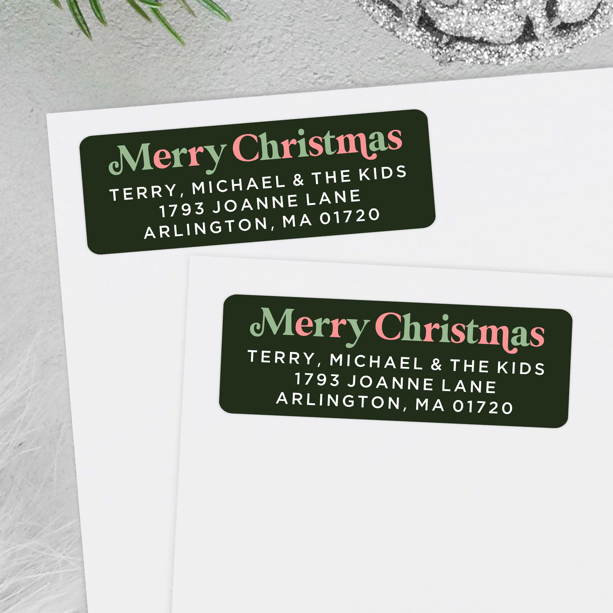 Blank Address Labels Personalized Merry Christmas Address Labels – 30 ...