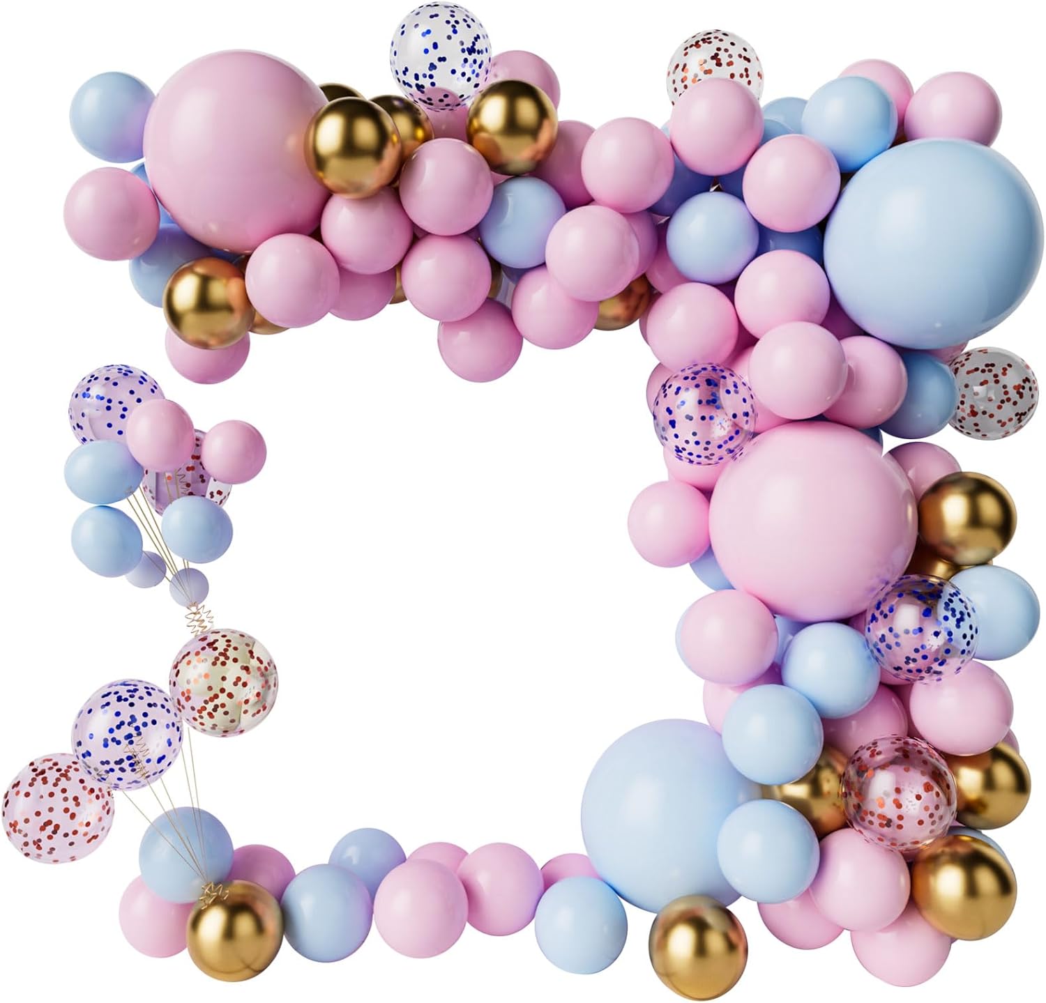 Amazon.com: Pink Blue and Gold Balloon Garland Arch Kit, Pink Blue and ...