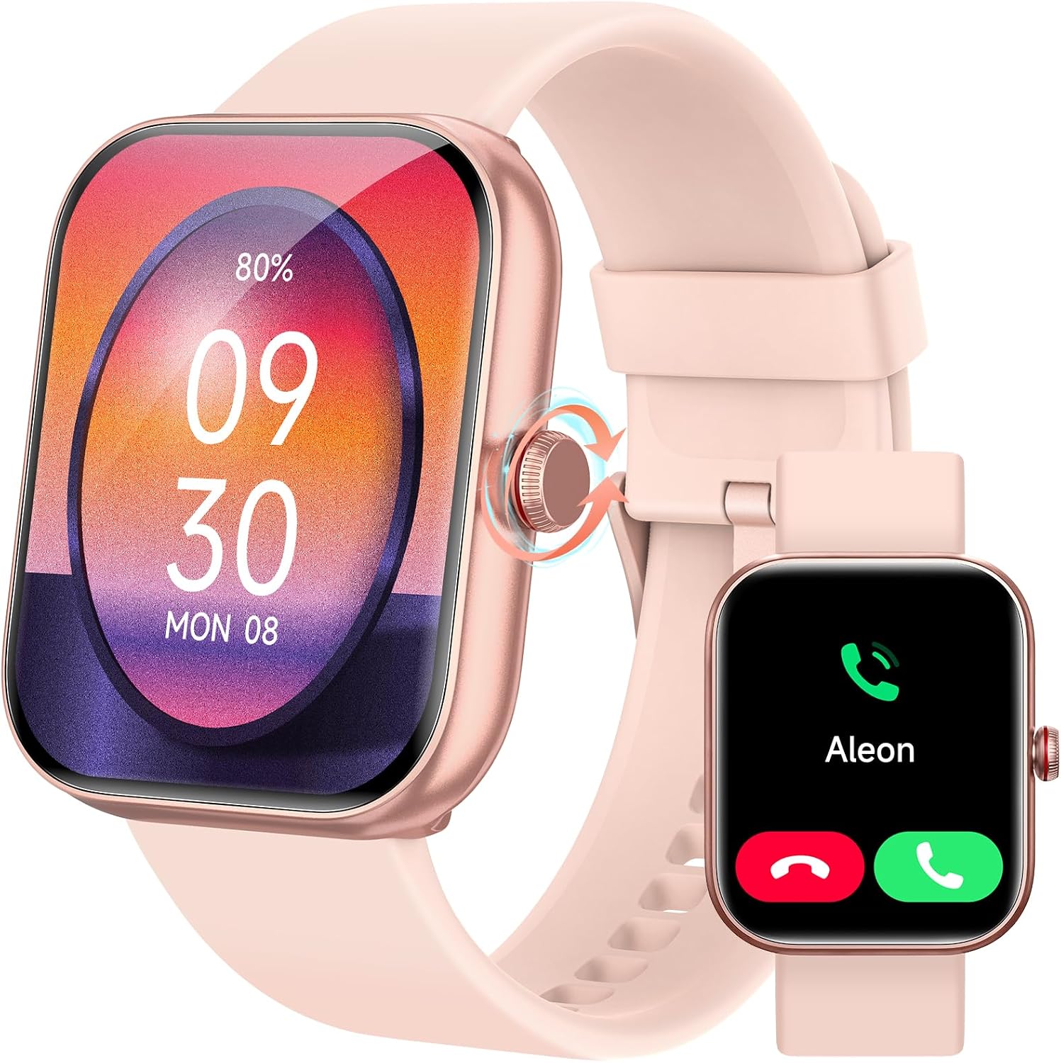 Yoever Smartwatch Damen Herren mit Telefonfunktion & Alexa, 1,91 ...