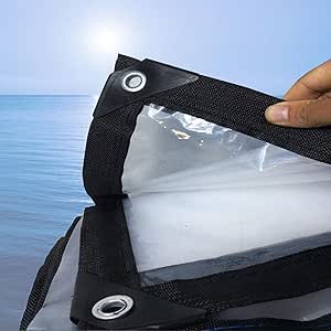 Transparent Tarpaulin with Eyelets, Tear Resistant Waterproof ...