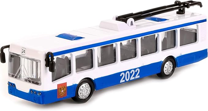 Amazon.com: Trolley Bus Model MTRZ 6223-1:72 Scale Diecast Metal Model ...