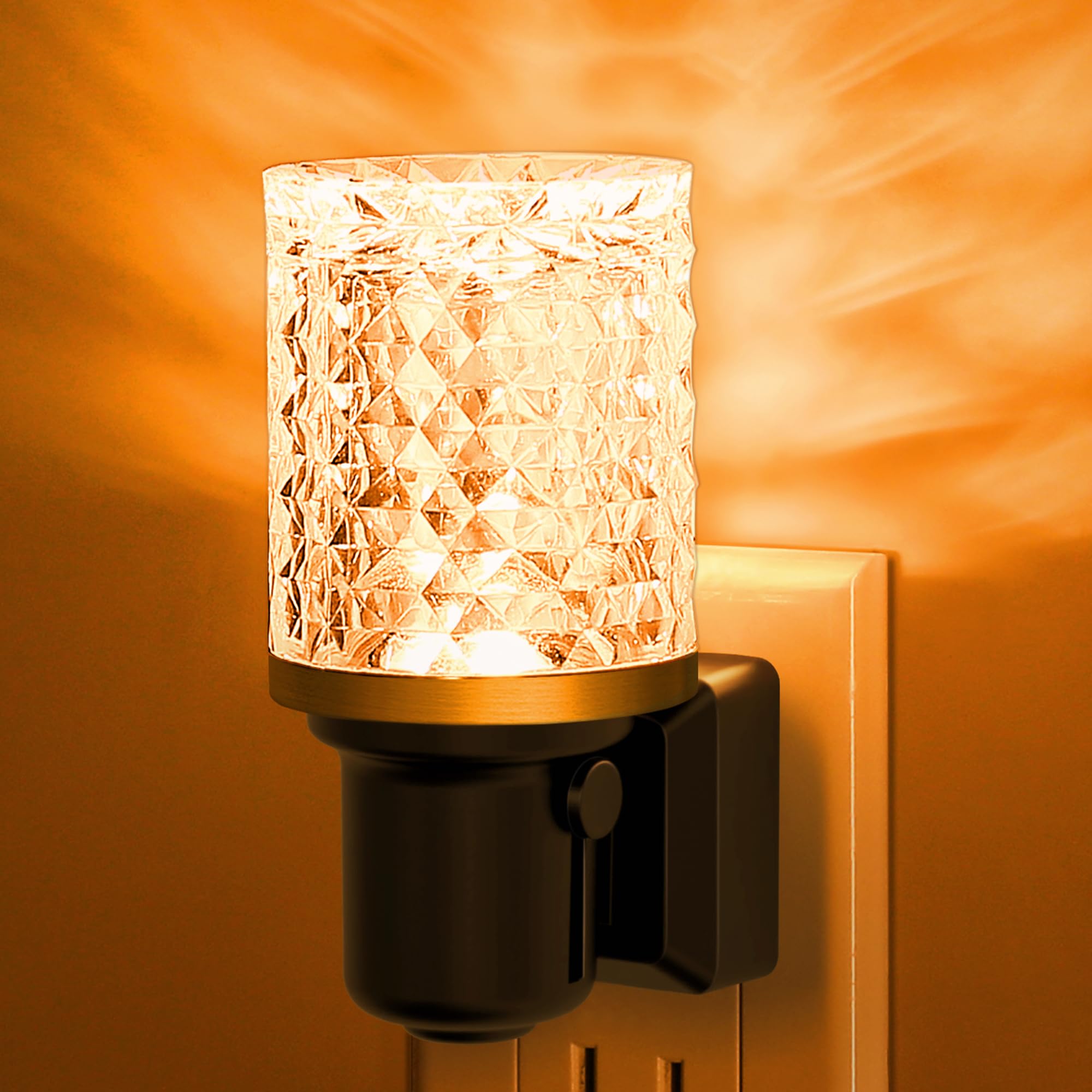 JandCase LED Night Light Amber, Dimmable Night Lights Plug into Wall ...