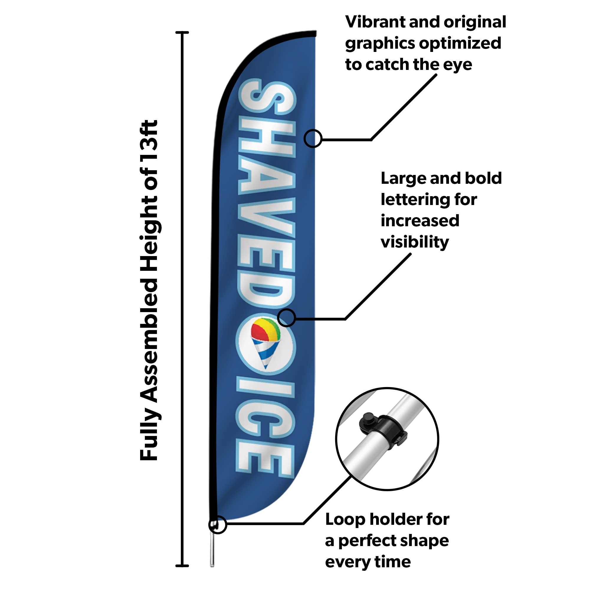 Look Our Way LookOurWay Feather Flag 12ft Tall Advertising Flag