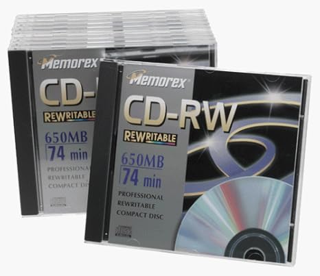Amazon.com: Memorex 700MB/80-Minute 24x CD-RW Media (paquete de 10 con ...