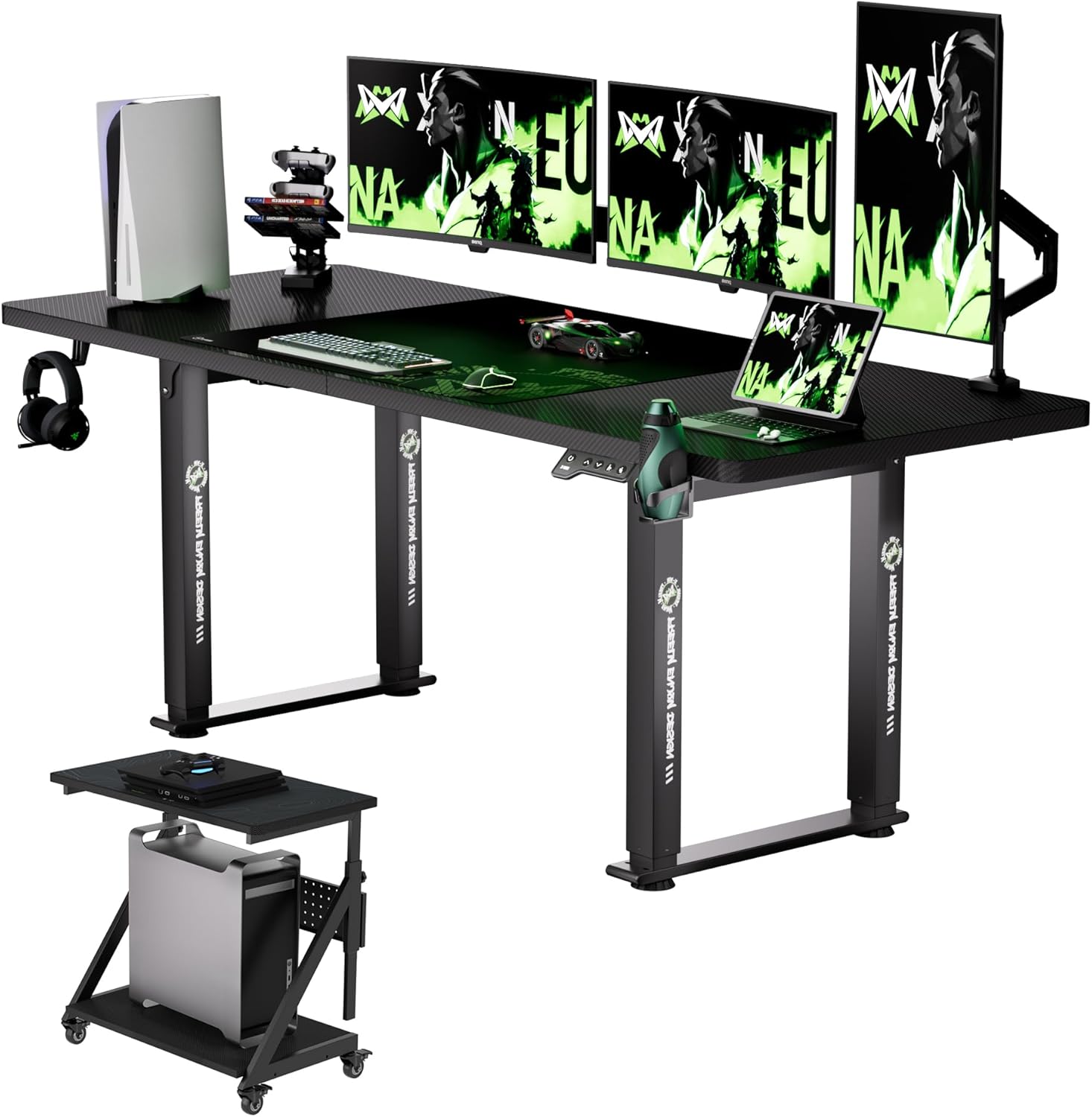 Amazon.com: Klobel X-Win 71inch Height Adjustable Standing Desk with PC ...