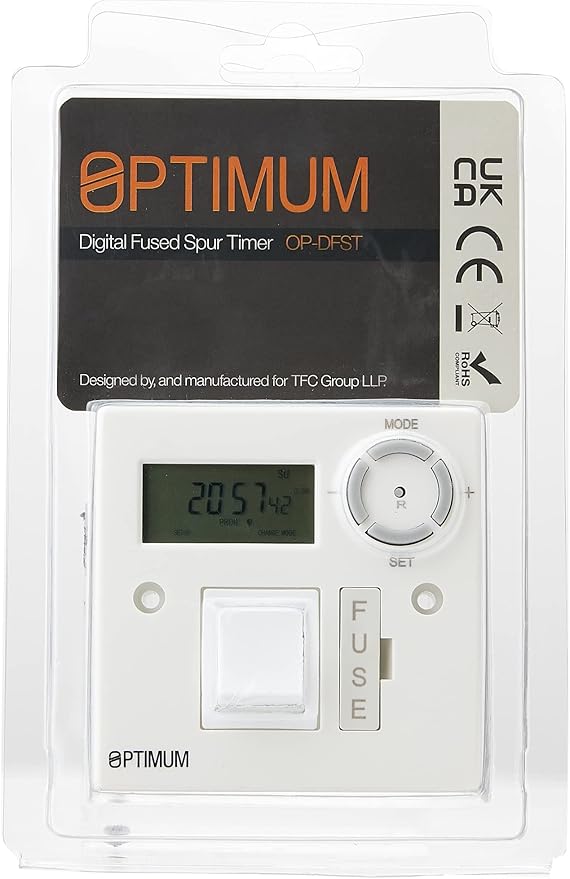 Optimum 7 Day Programming Fused Timer Spur Switch 13Amp Digital for LED ...