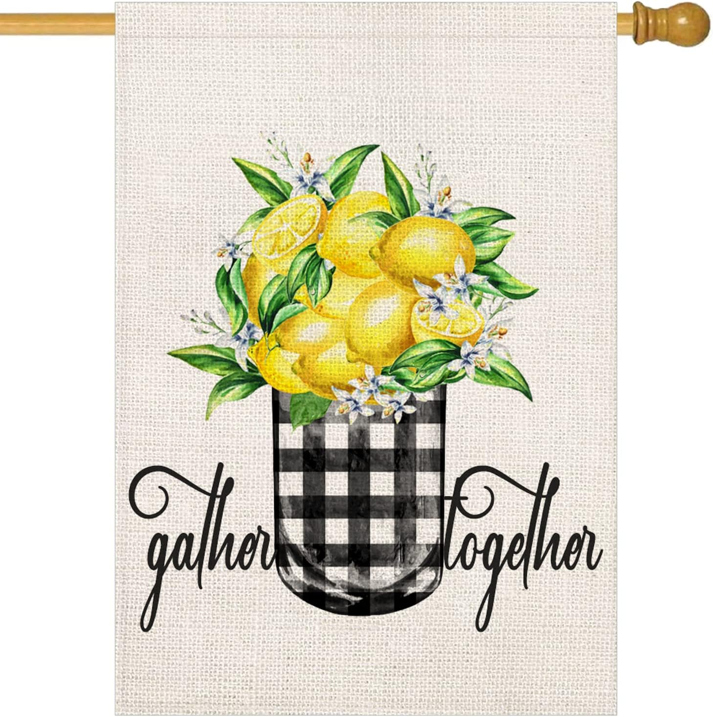 Amazon.com : Gulidi Summer Lemon House Flag 28x40 Inch Vertical Double ...