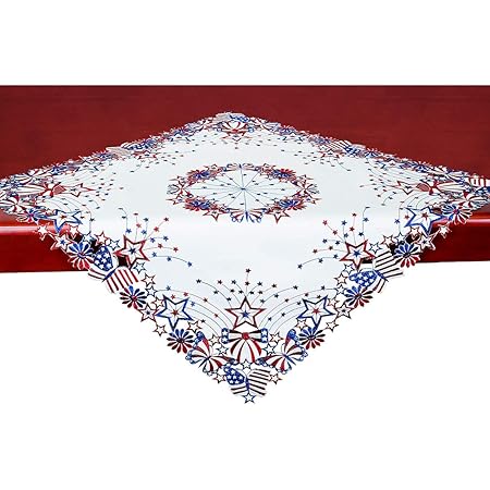 Amazon.com: Creative Linens Holiday Embroidered Snowman and Christmas ...