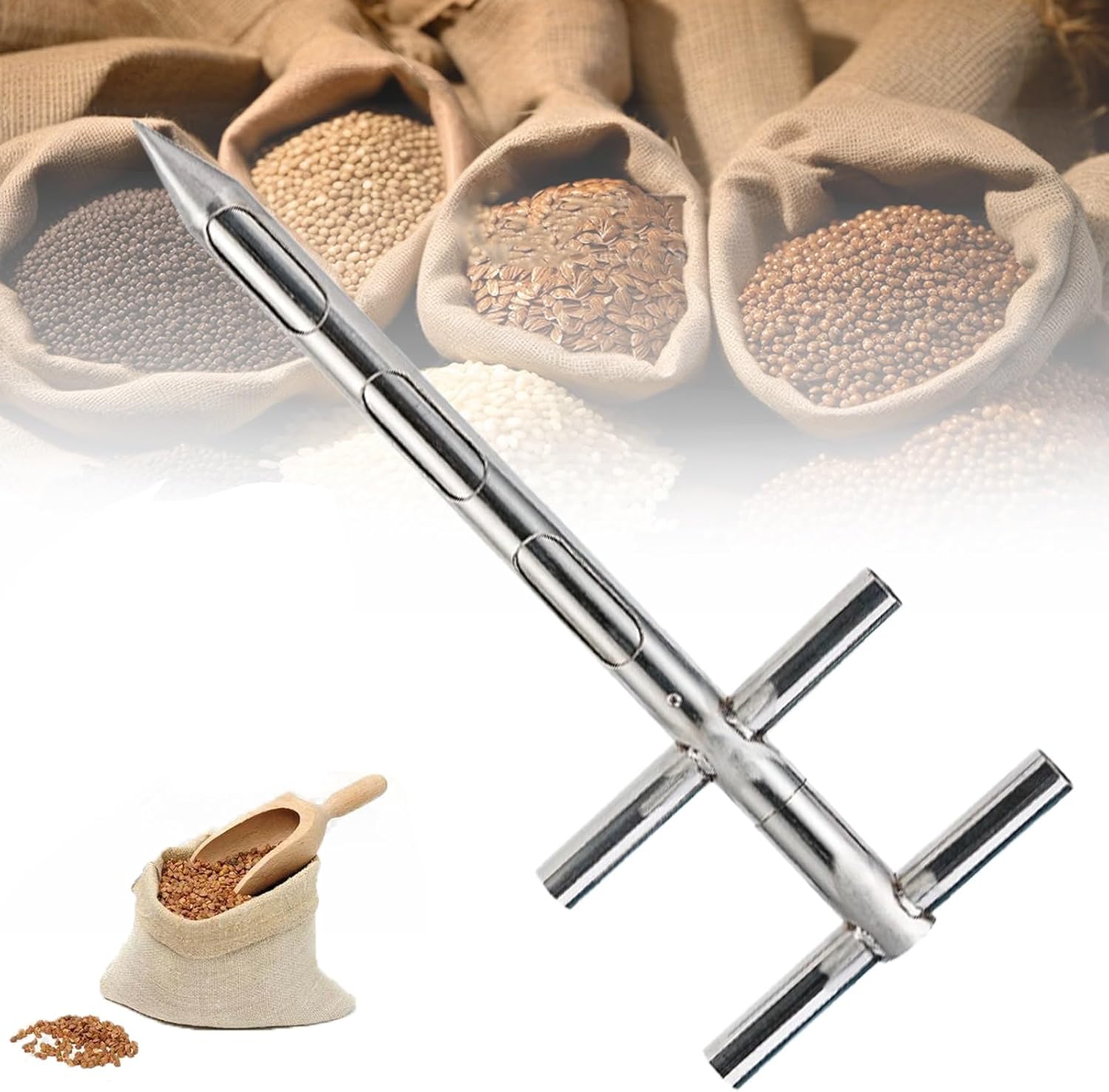 GZKDKZB Stainless Steel Solid Sampling Probe With 3 Slot, Rotary Soil ...