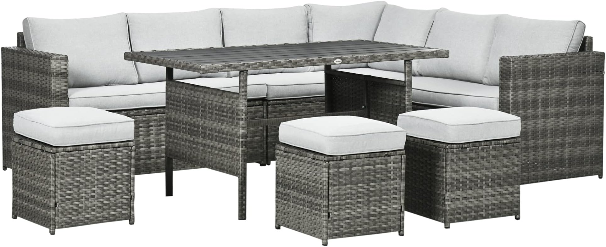 Amazon.com: BIADNBZ 5-Piece Outdoor Patio Rattan Sofa Sectional Set ...