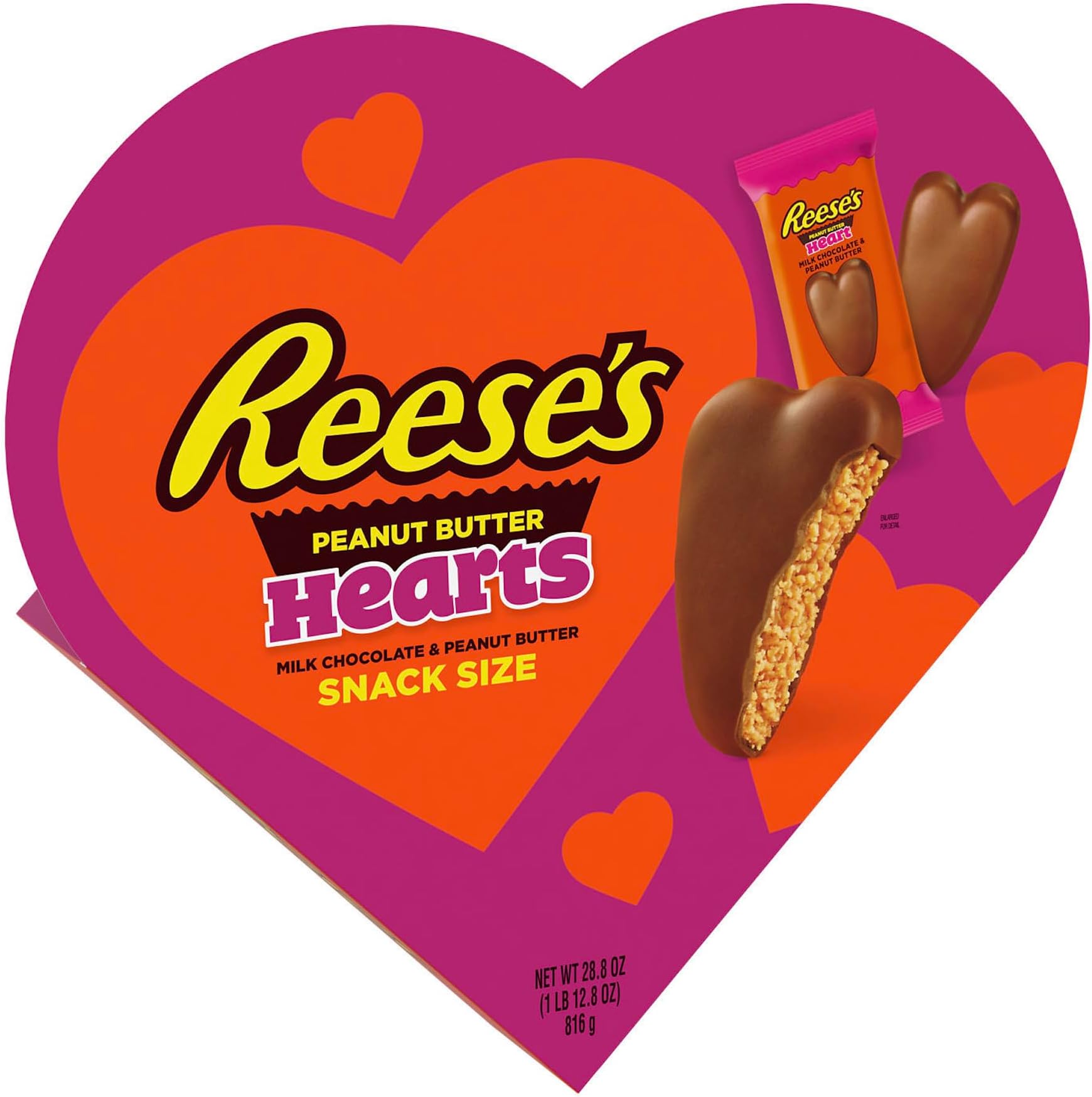 Amazon.com: HERSHEY'S Milk Chocolate Heart, Valentine's Candy Gift Box ...