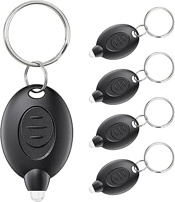 PEAKGEAR Pack of 5 LED torch, mini LED, keyring, key fob, light, 12 ...