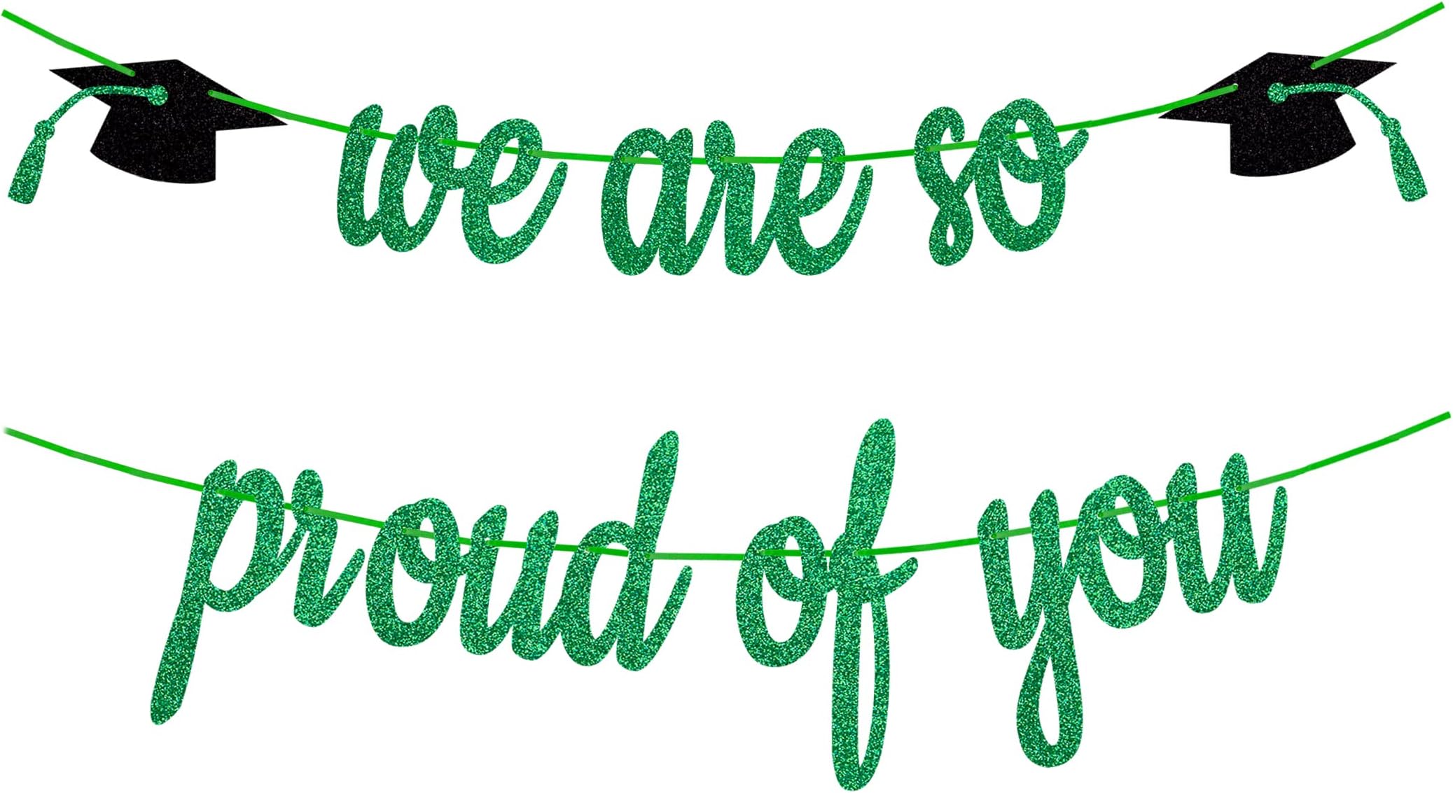 Amazon.com: Gexolenu Green We Are So Proud of You, Class of 2024 ...