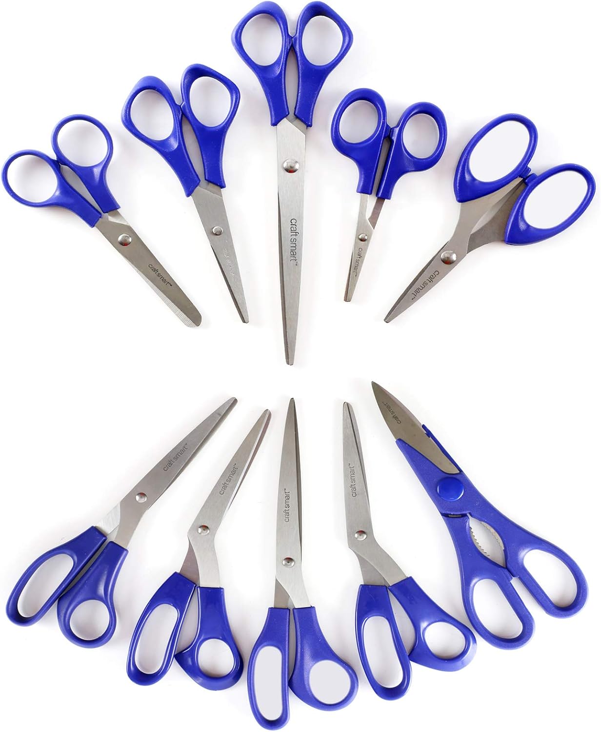 Amazon.com : Multi-Purpose Scissors Variety Pack by Craft Smart, 10 ...