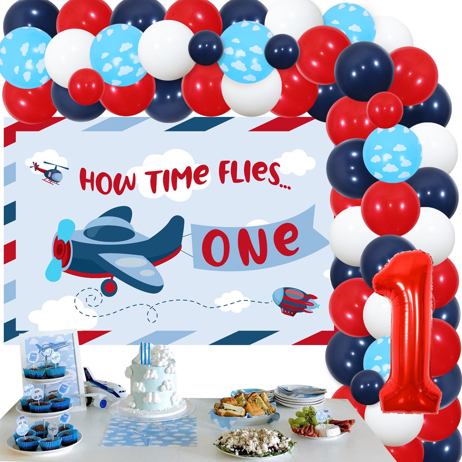 13th Birthday Decorations For Girls Airplane 1st Birthday Party ...
