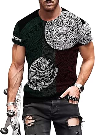 Amazon.com: Personalized Name Aztec Shirts for Men, Aztec Warrior Shirt ...
