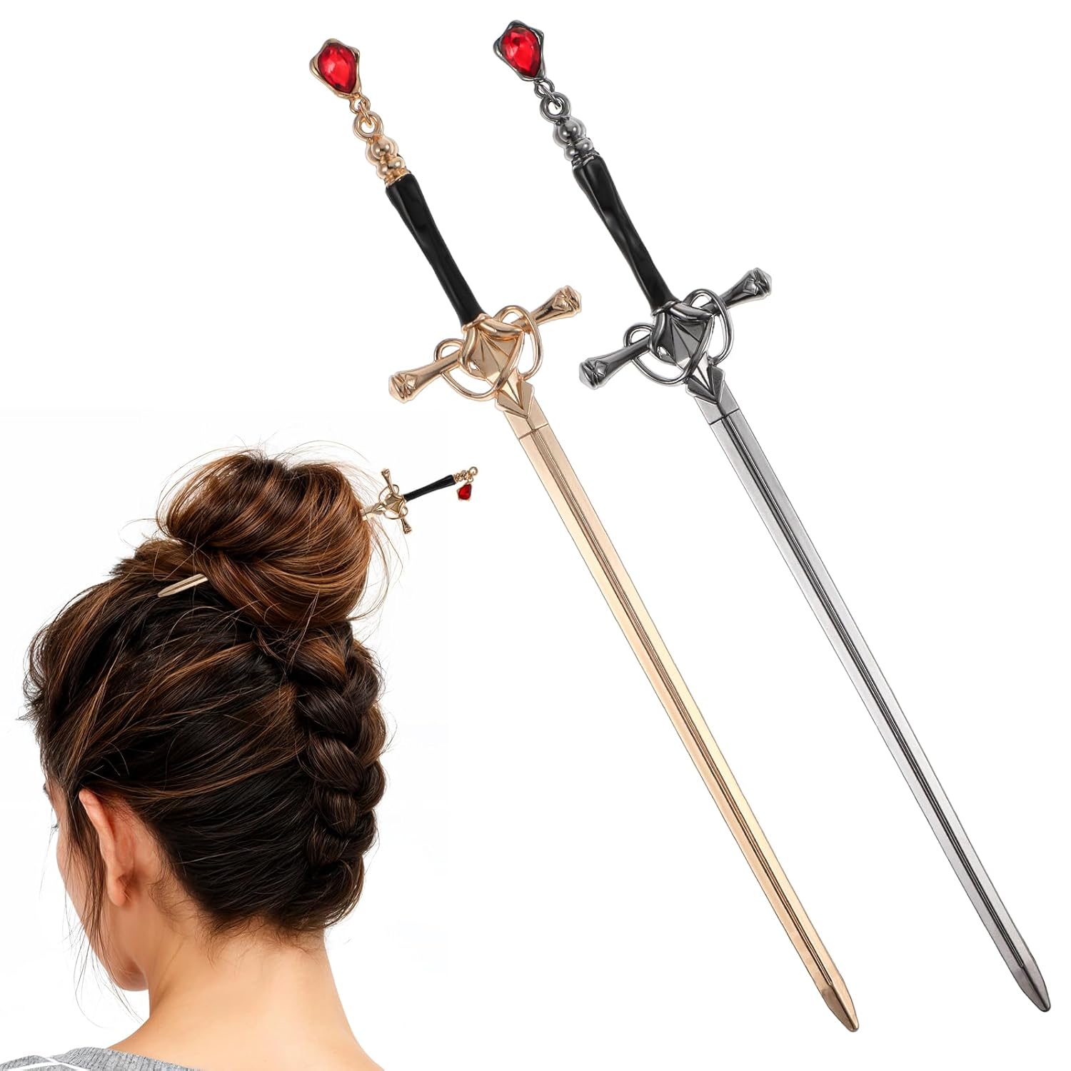 Amazon.com : 2 PCS Hair Sticks Chinese Sword Chinese Hair Accessories ...