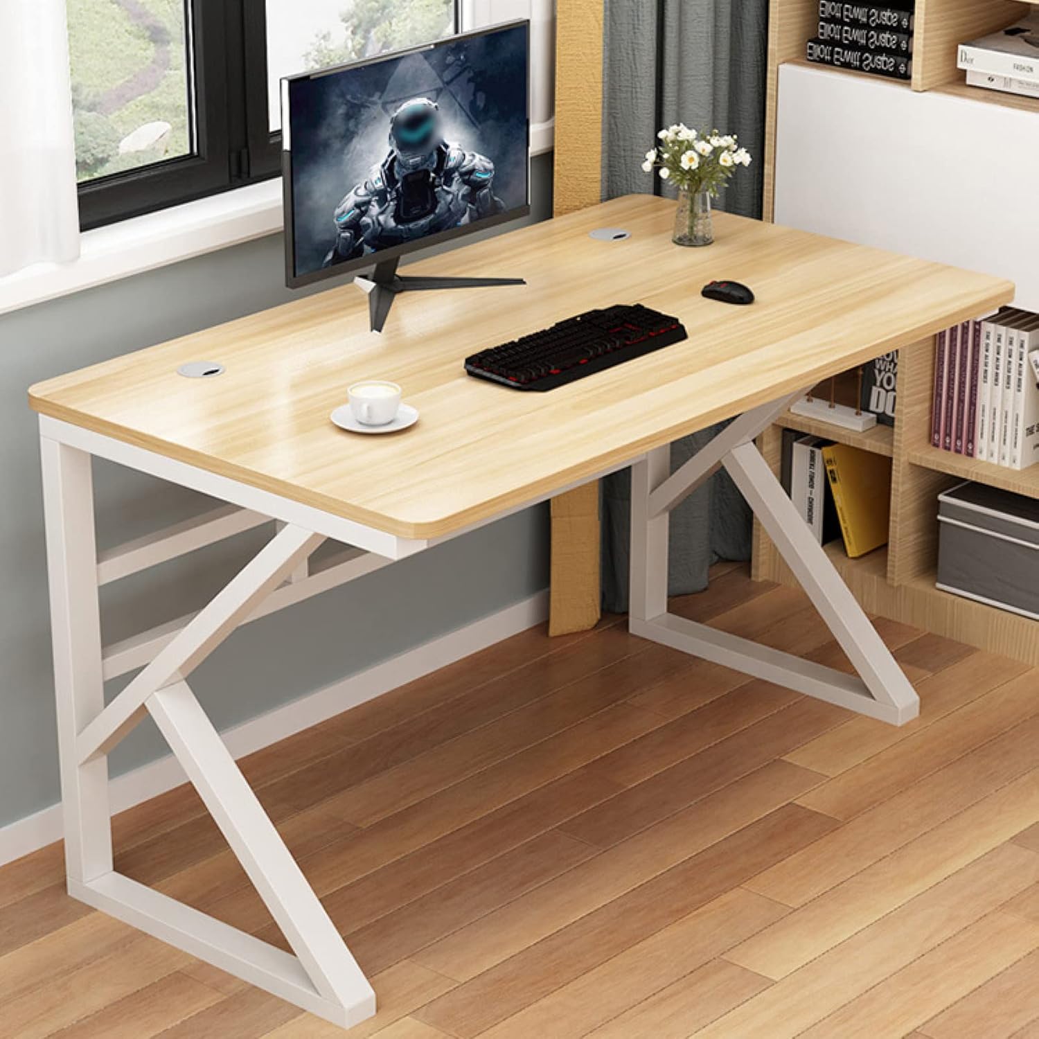 Amazon.com: ALEEIK Modern Simple Style Computer Desk, Large Office Desk ...
