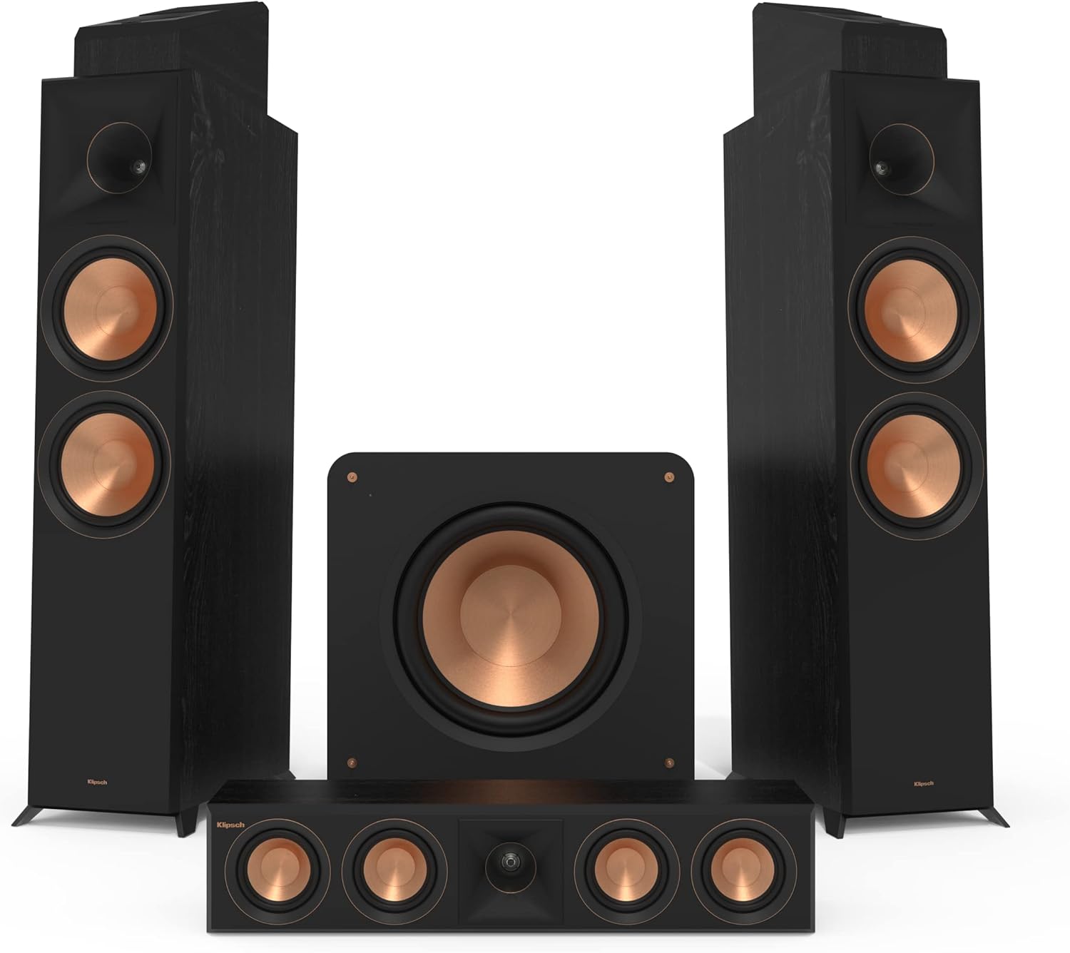 Amazon.com: Klipsch 5.1 Ebony System - Model RP-8000F II, RP-404C II ...