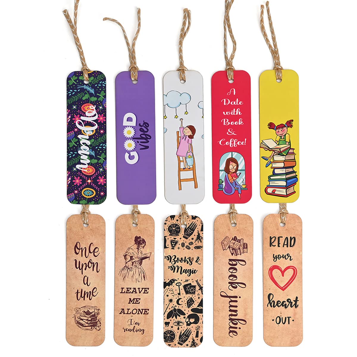 GKD Bookmarks Set of 10 Creative Book Marks for Book Unique Gifts for ...
