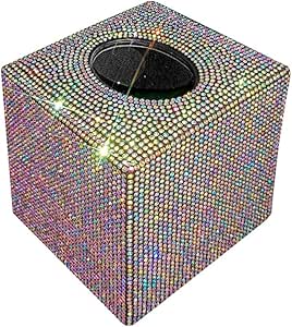 Amazon.com: 1PCS Bling Tissue Box Cover Sparkling Rectangular Tissue ...