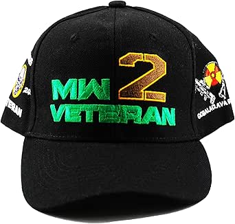 MW2 Adjustable Gamer Retro Fun Hat Logo Baseball Cap Veteran USA Green ...