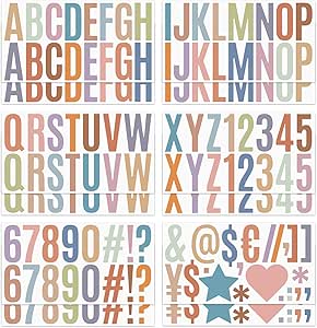Amazon.com: Letter ABC Sticker Large 2.5 Inch Alphabet Vinyl Decals for ...