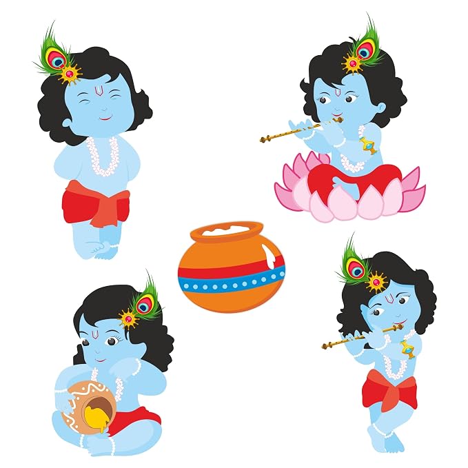 Pretty Ur Party Little Krishna Theme Paper Cutouts for Birthday Parties ...