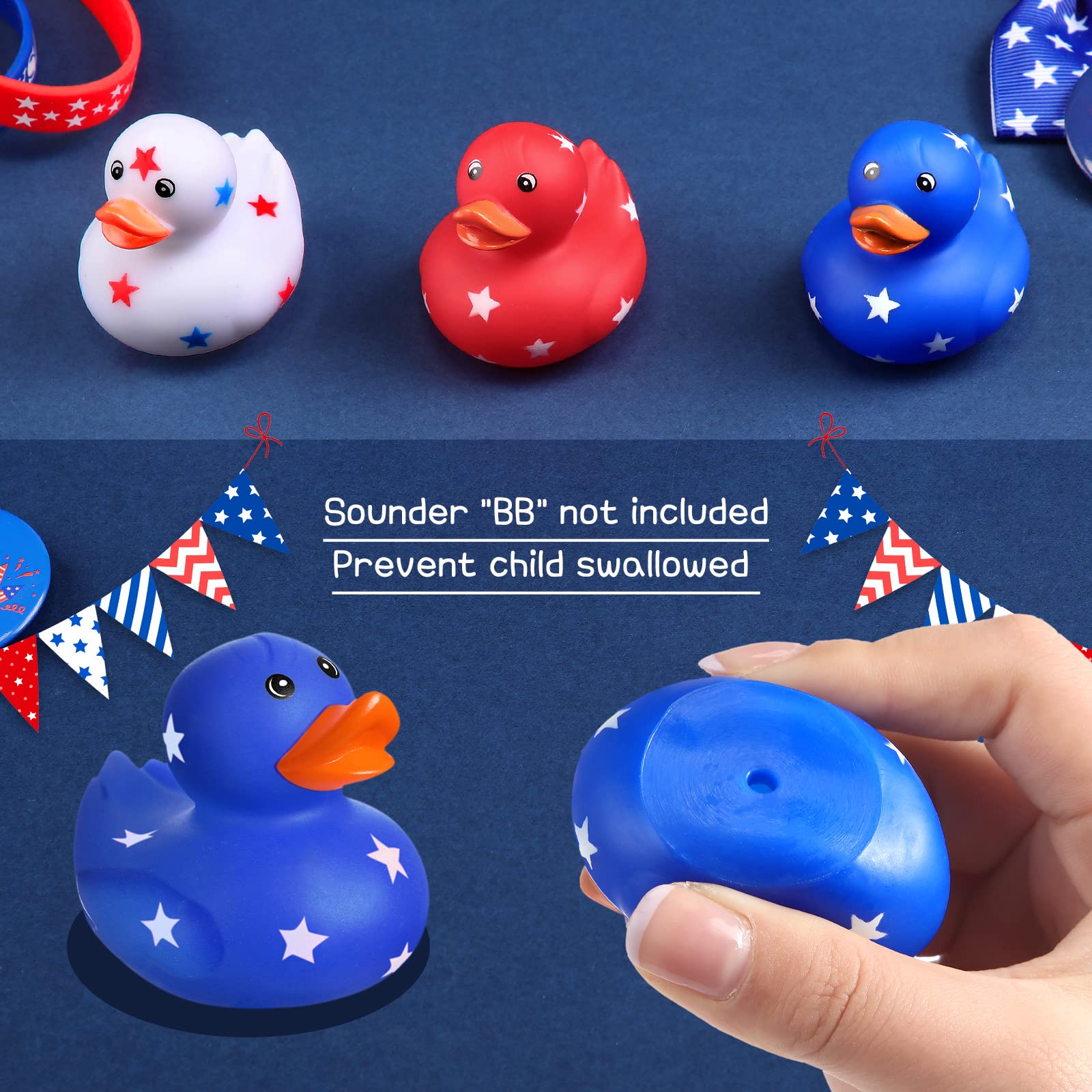 Snapklik.com : 24 Pcs 2 Inch Patriotic Rubber Ducks Independence Day ...