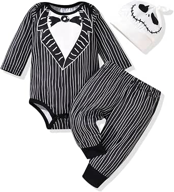 Amazon.com: HIHA Baby Boy Girls Halloween Outfit Infant Bat Stripe ...