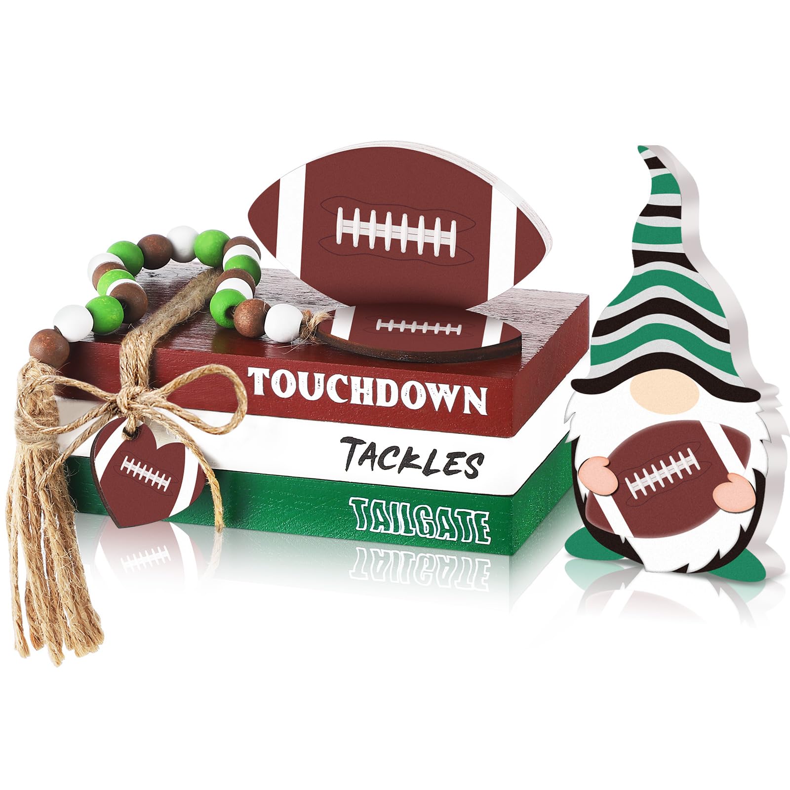 Amazon.com: Geetery 6 Pcs Football Decor Farmhouse Football Tiered Tray ...