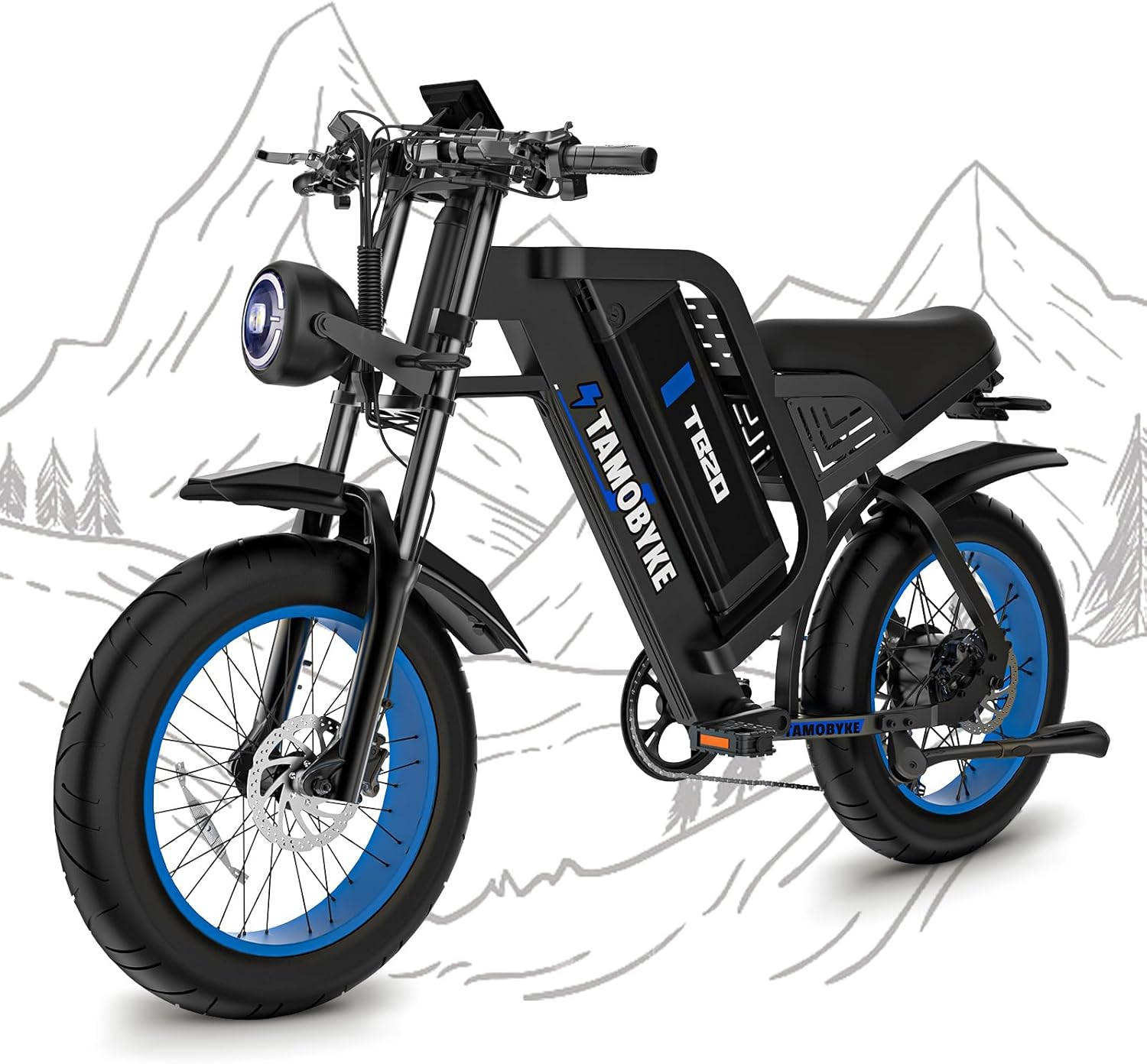 Amazon.com : Tamobyke TB20 Electric Bike for Adults, 1500W Motor, 35MPH, 48V 25Ah Removable ...