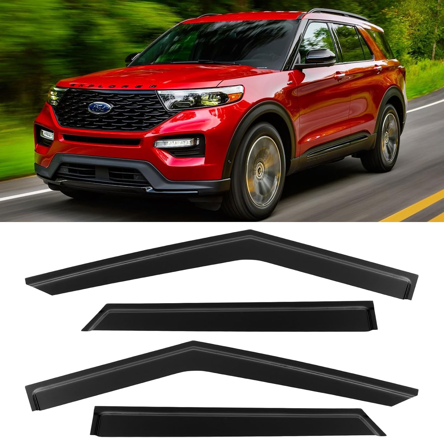 Amazon.com: Window Rain Guards Shield for 2020-2024 Ford Explorer ...
