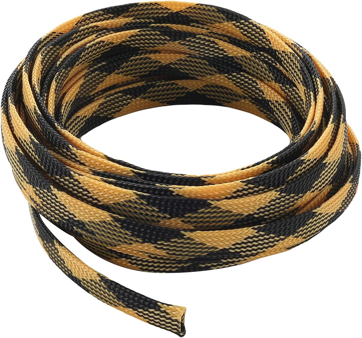 Amazon.com: Othmro 5m/16.4ft PET Expandable Braid Cable Sleeving ...