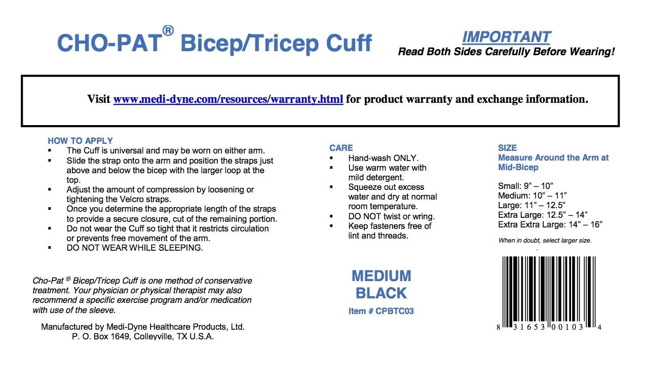 Buy Cho-Pat Bicep/Tricep Cuff - Eases and Prevents Bicep/Tricep Strain ...