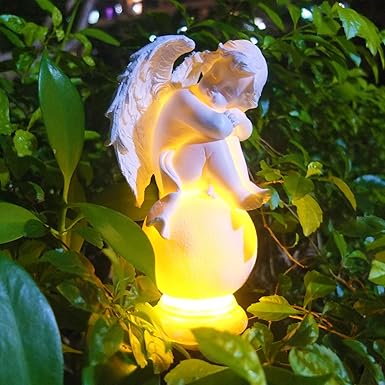 Amazon.com : DUODEAN Solar Garden Statues Light, Lovely Waterproof ...