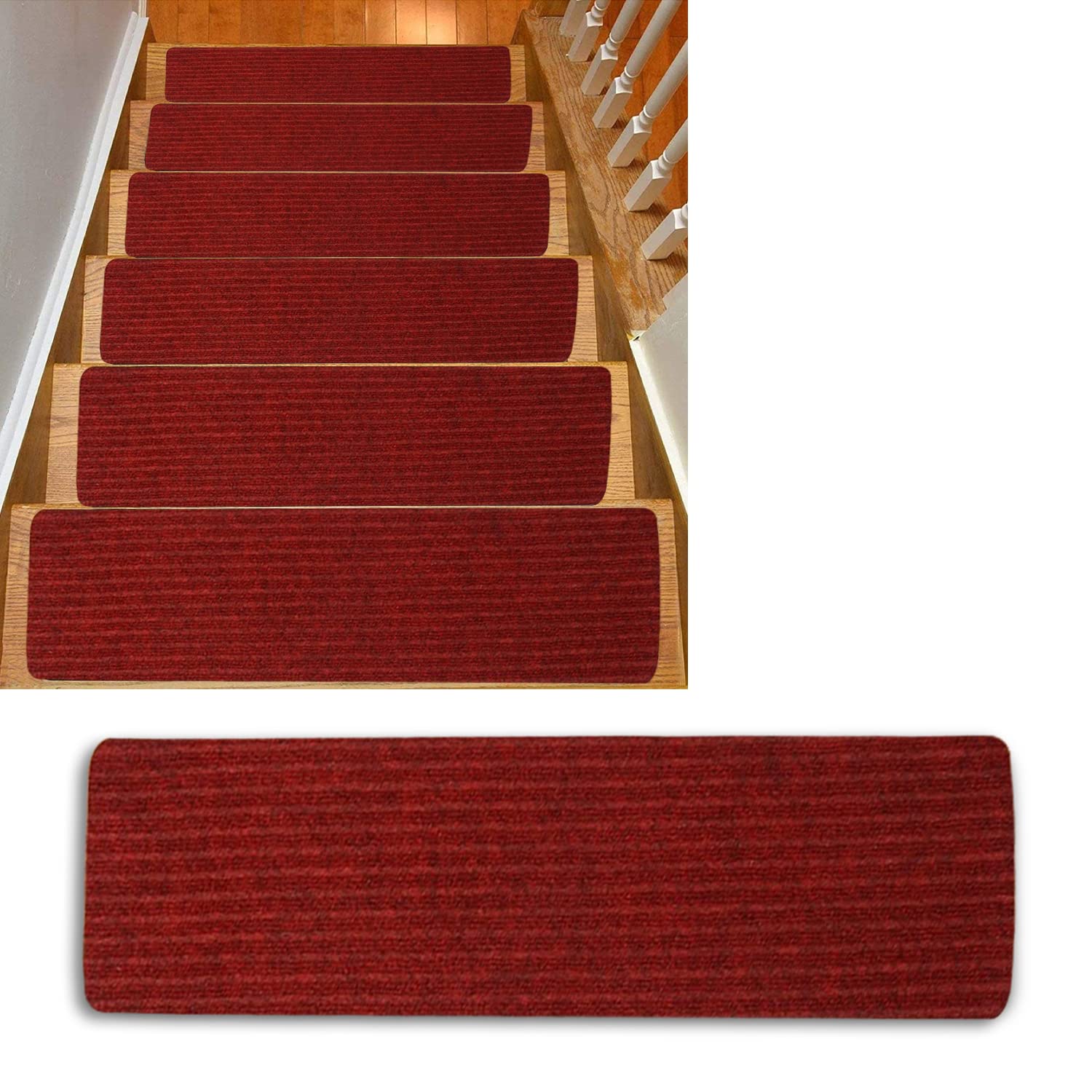 Amazon.com: Victor & Beau Non-Slip Indoor Carpet Stair Treads, 15-Pack ...