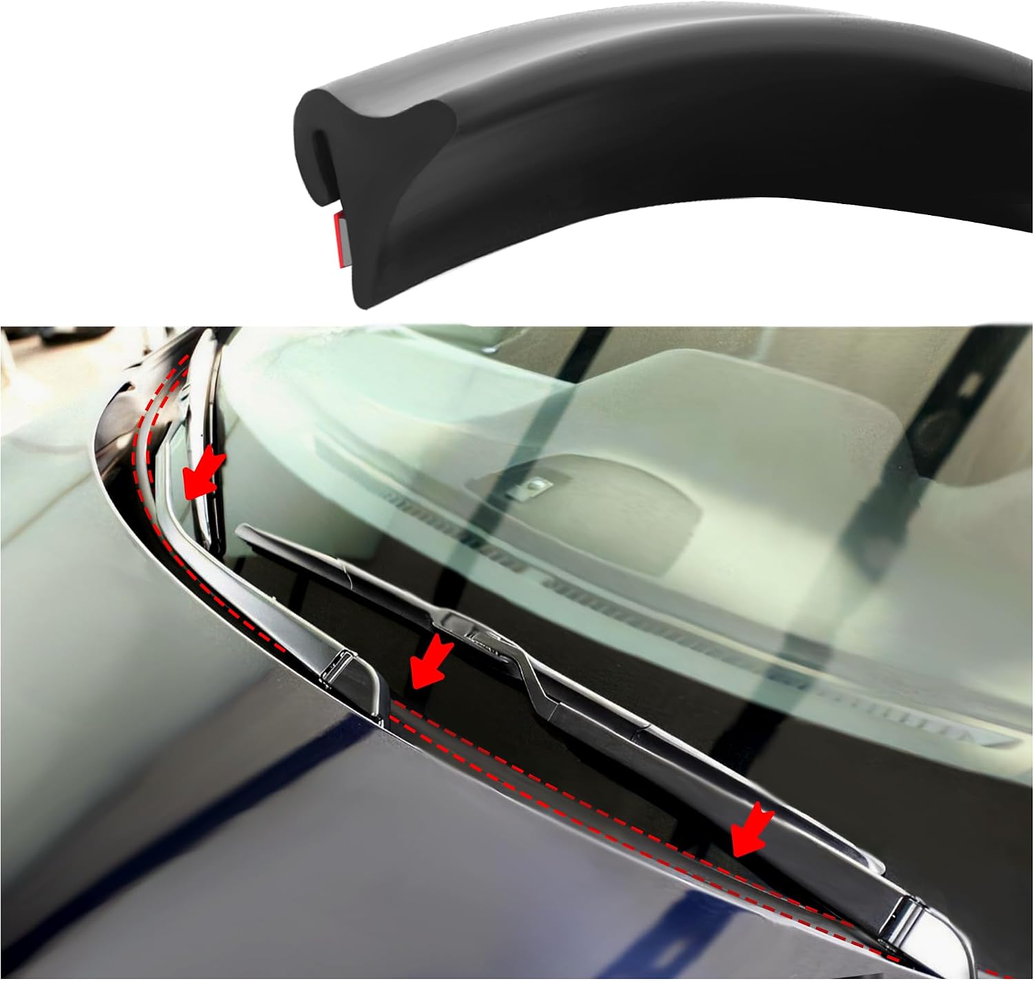 Amazon.com: SSNNUU 5.9FT Windshield Weather Stripping,Windshield Rubber ...