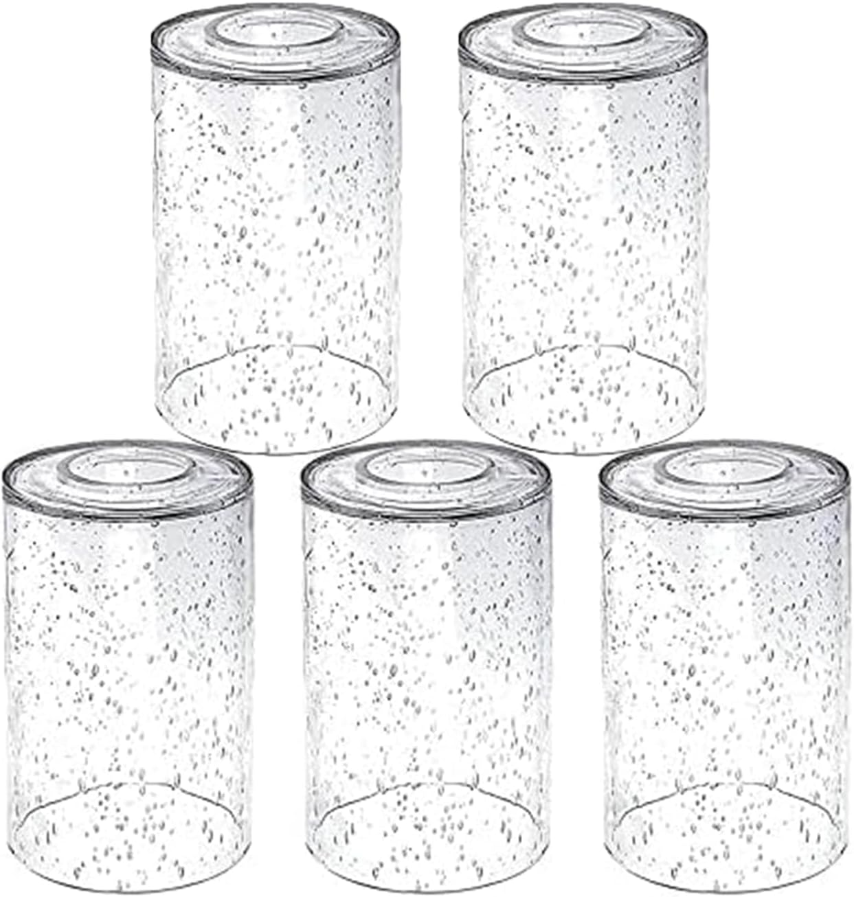 5 Pack Bubble Glass Lamp Shade,Glass Shade Covers Replacements for ...