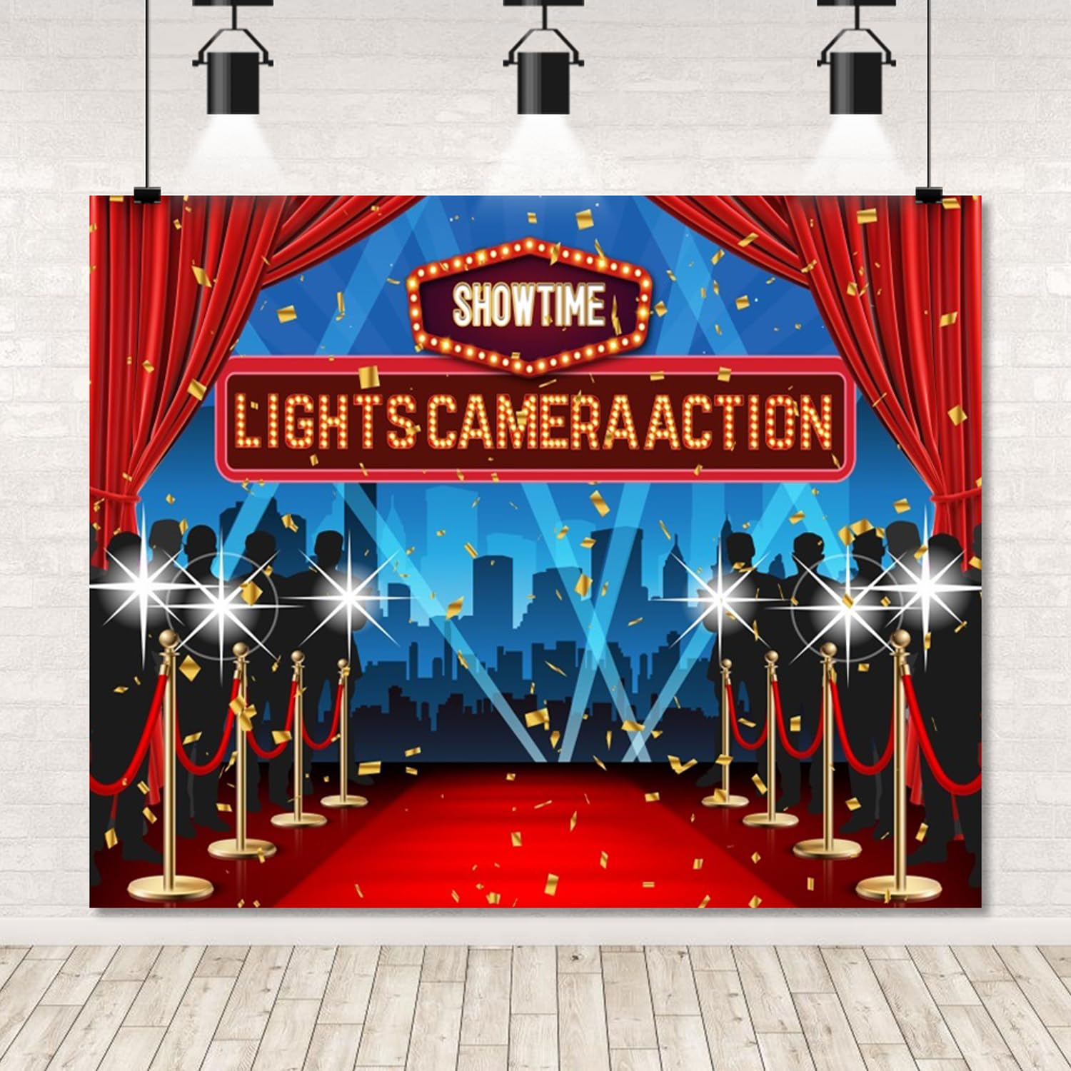 Lights Camera Action Backgrounds Abstract Film Scene With Movie