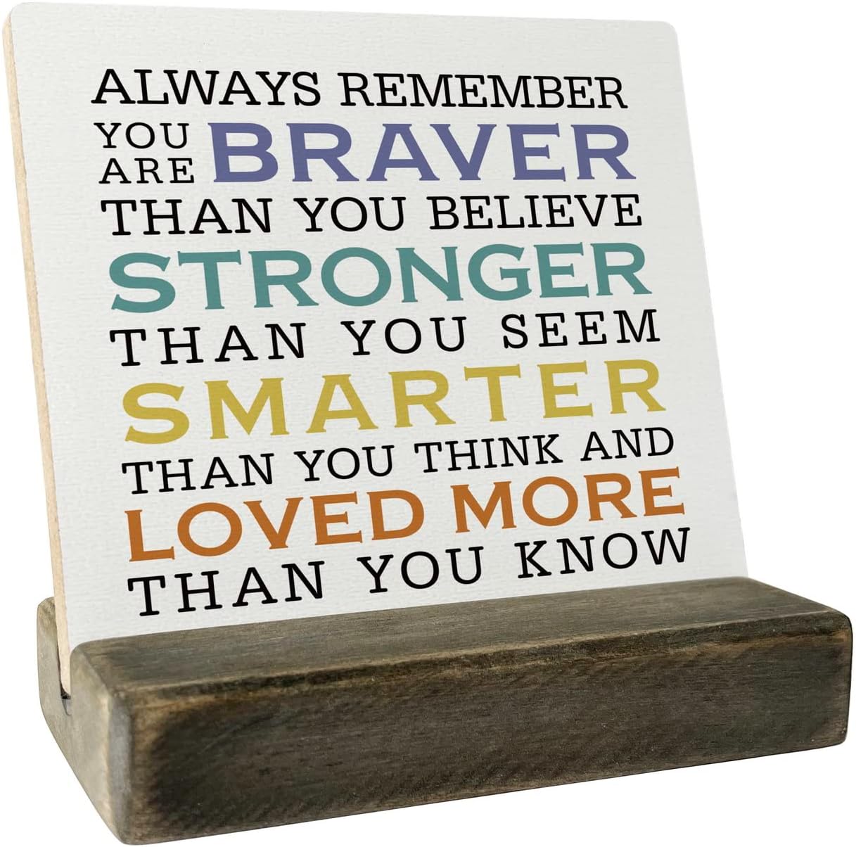 Amazon.com: Graduation Inspirational Quote Wood Plaque, You’re Braver ...