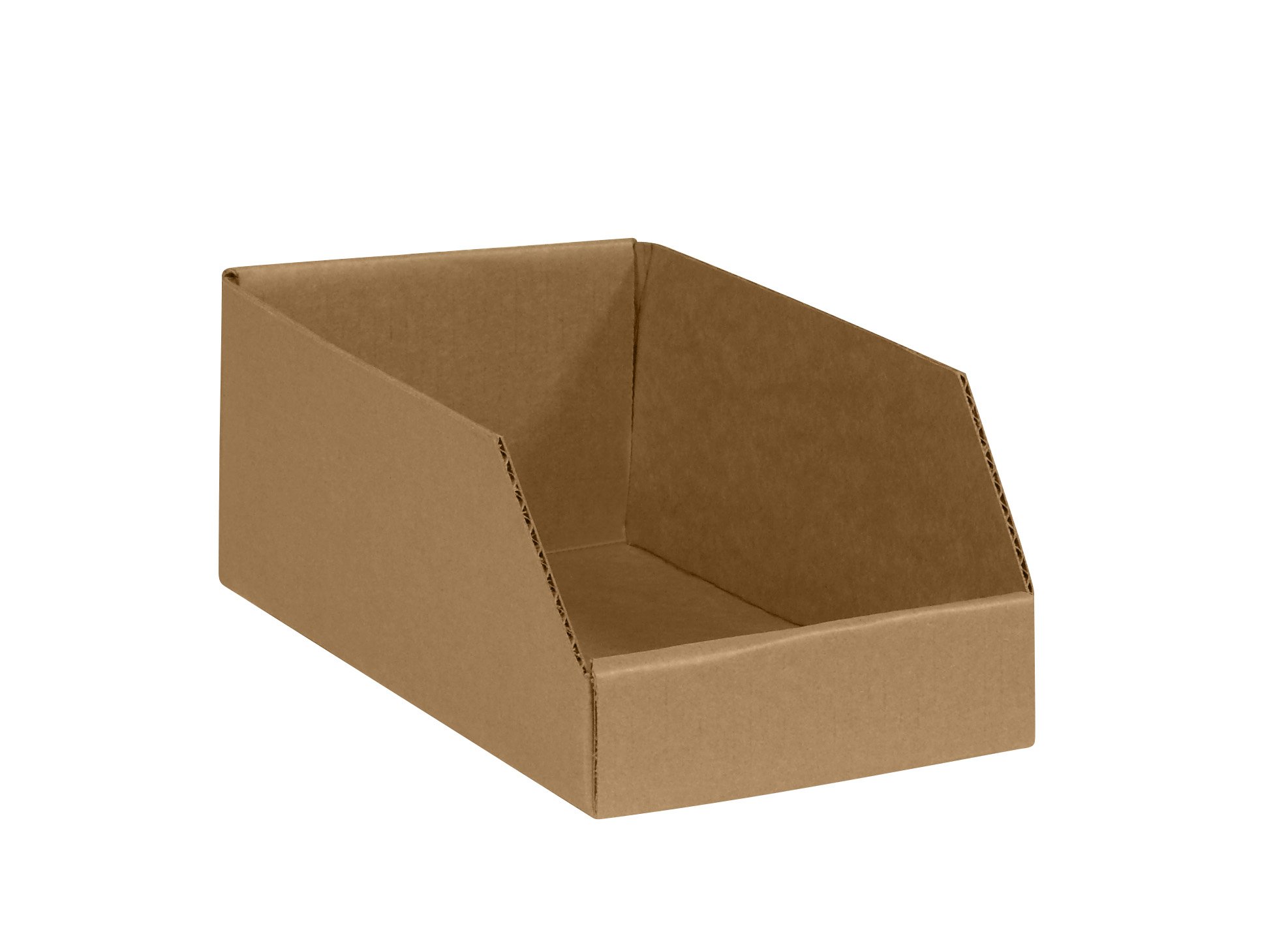 Aviditi Corrugated Cardboard Storage Bins, 6"x 9"x 4 1/2", Kraft, Pack ...