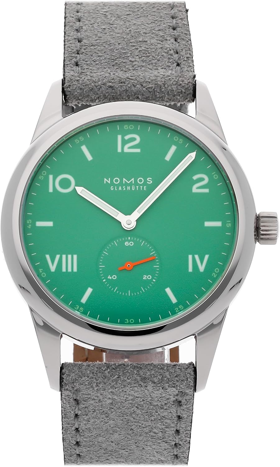 Amazon.com: Nomos Club Campus 38 Hand Wind Green Dial Men's Watch 726 ...